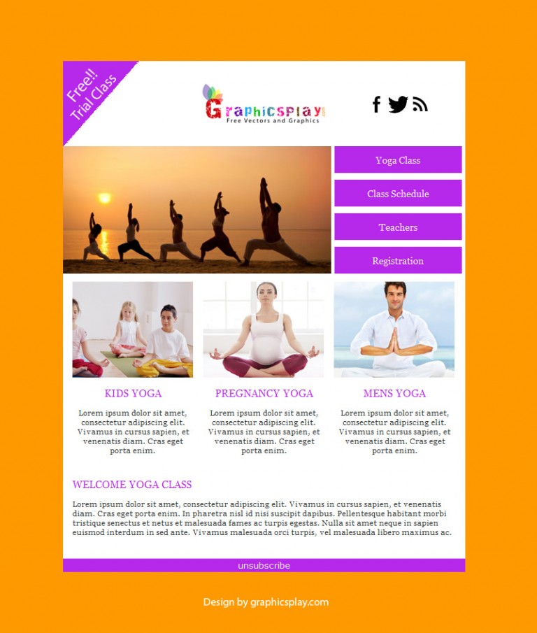HTML Email Newsletter Template ID - 3144 - GraphicsPlay